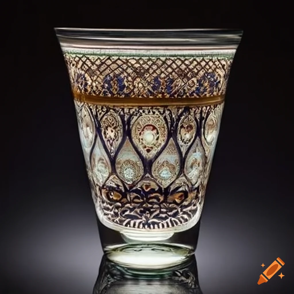 Glass with iranian design on Craiyon