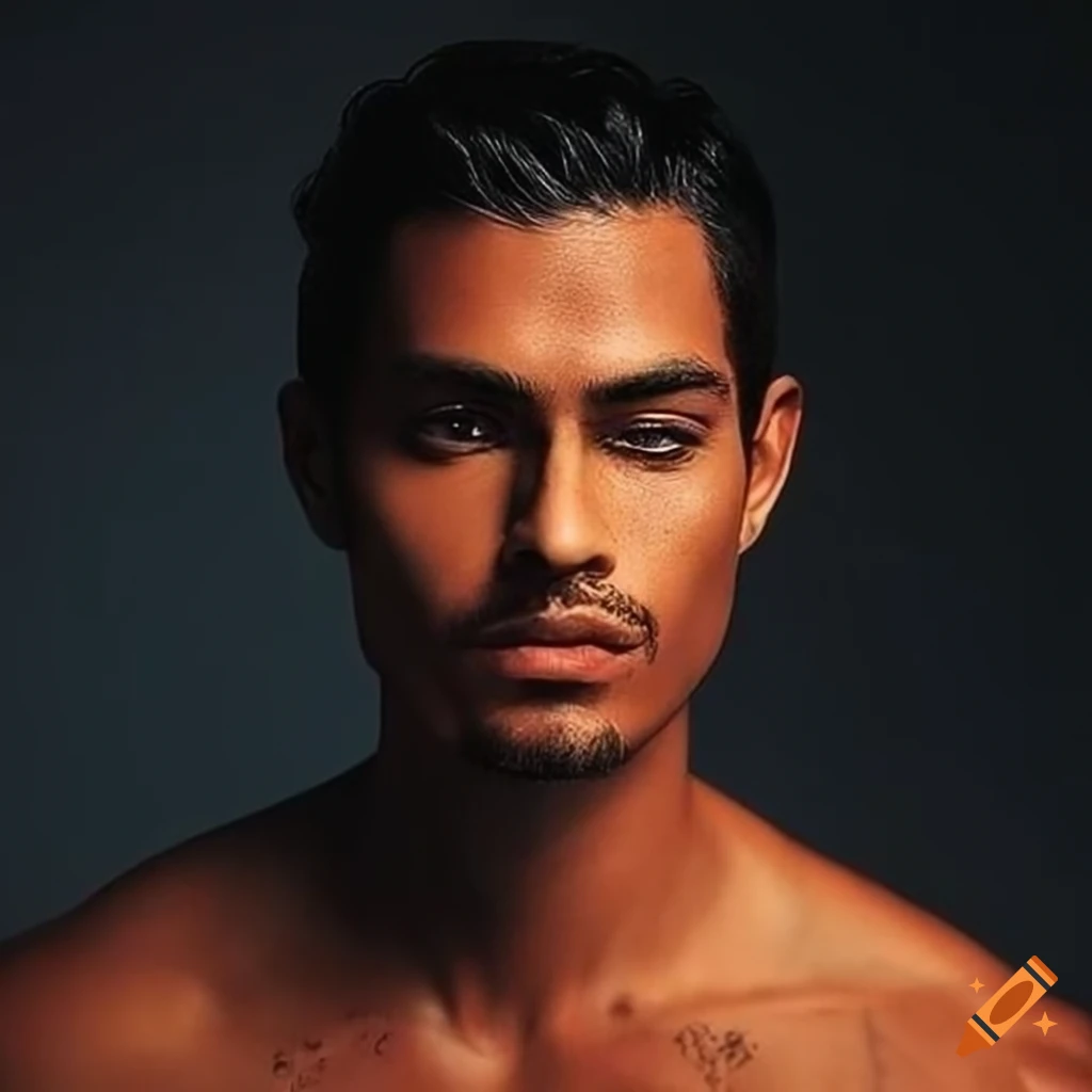 Stunning male model of Salvadoran, Samoan, and Egyptian heritage on Craiyon