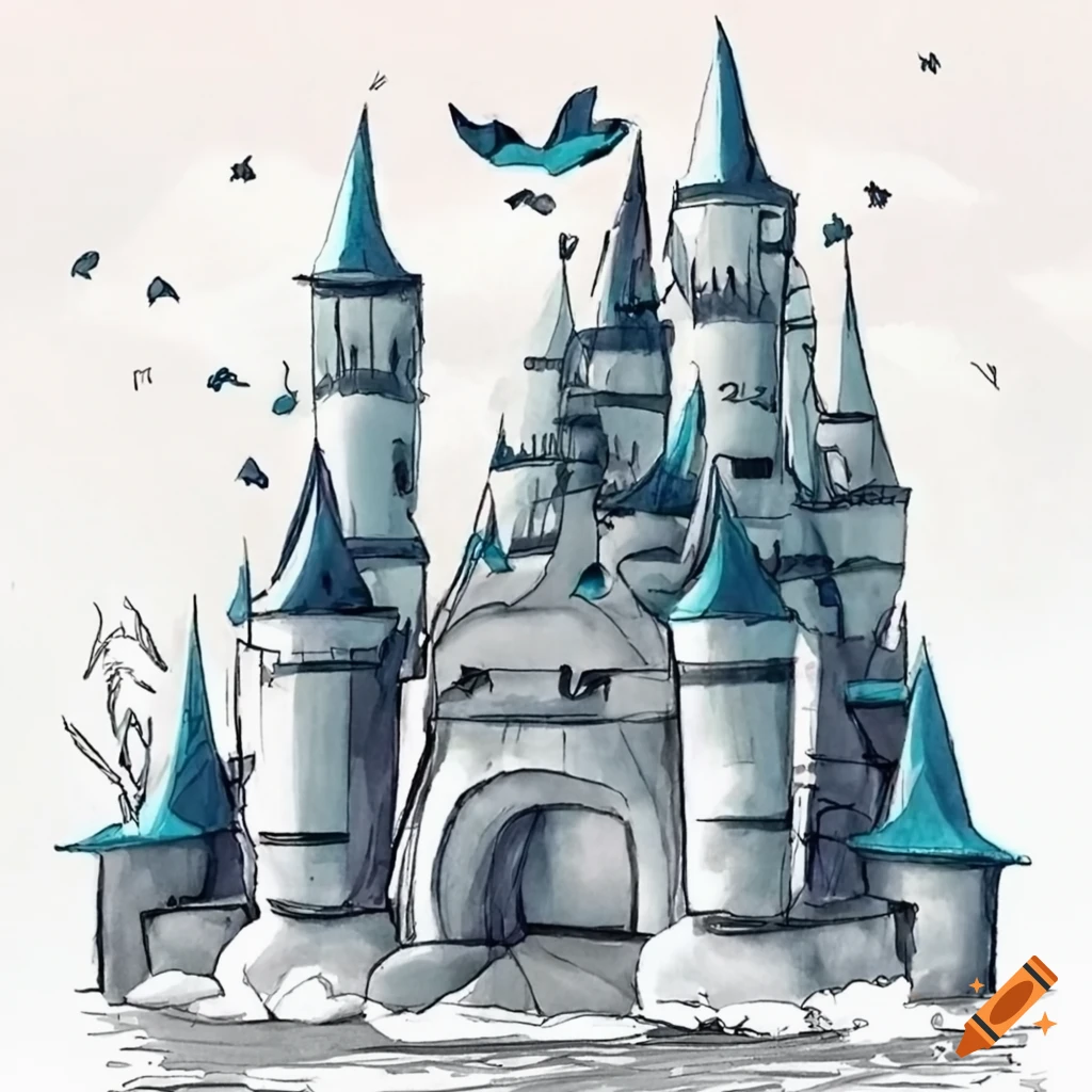 Colorful bouncy castle drawing on Craiyon