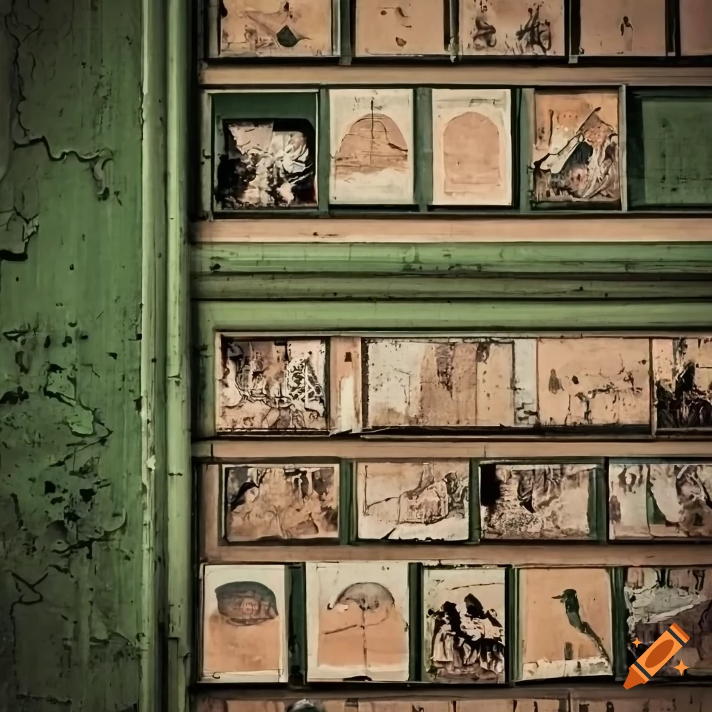 Highly detailed close up of peeling concert posters on an abandoned ...