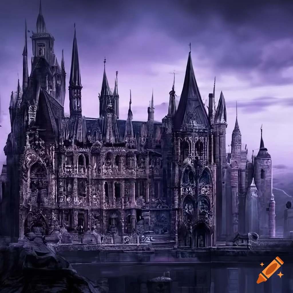 Gothic fantasy palace on Craiyon
