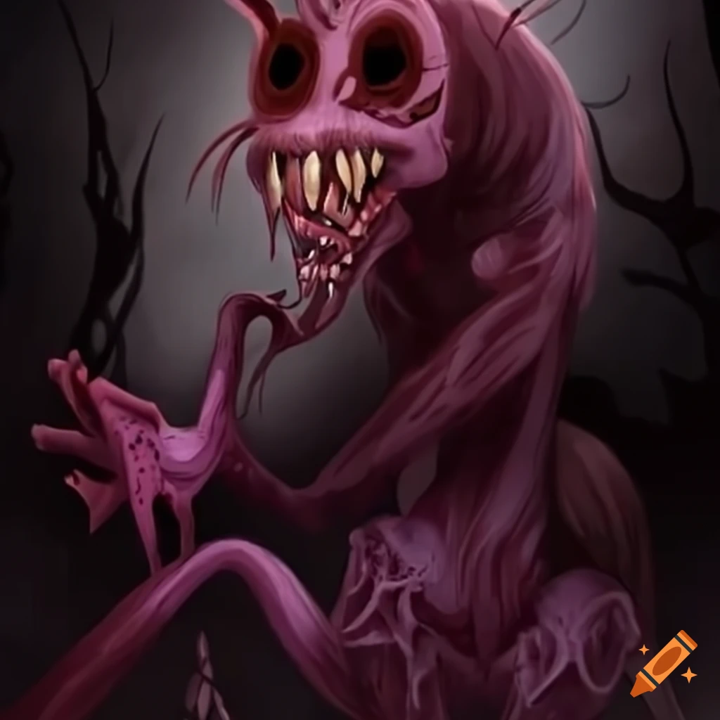 Creepy my little pony infected creature on Craiyon