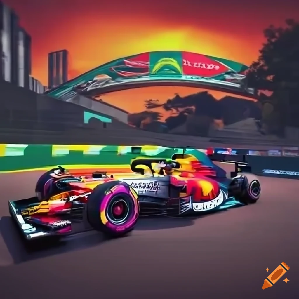 Colorful and dynamic poster for the brazil grand prix f1 sim racing ...