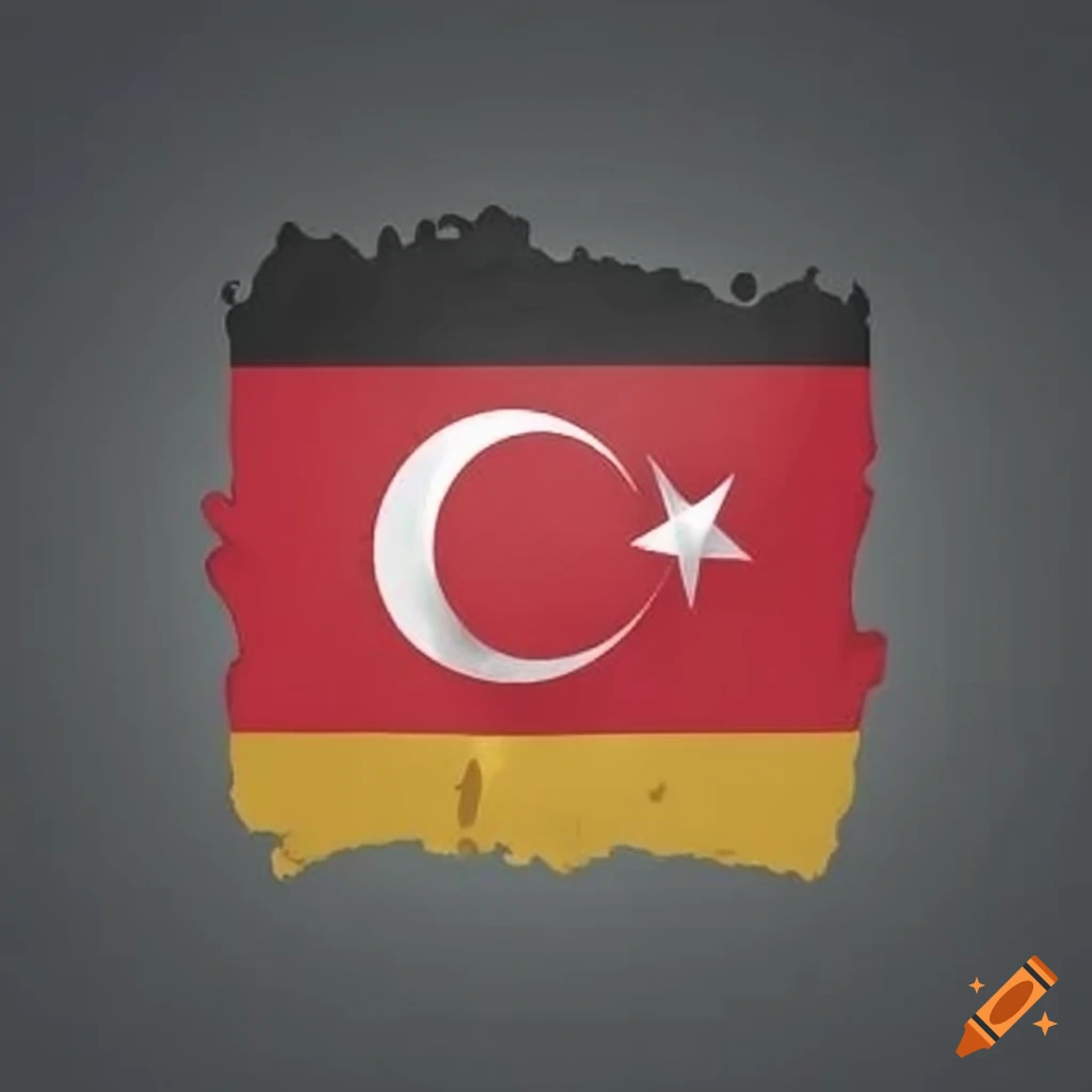 Germany flag with crescent moon and star on Craiyon