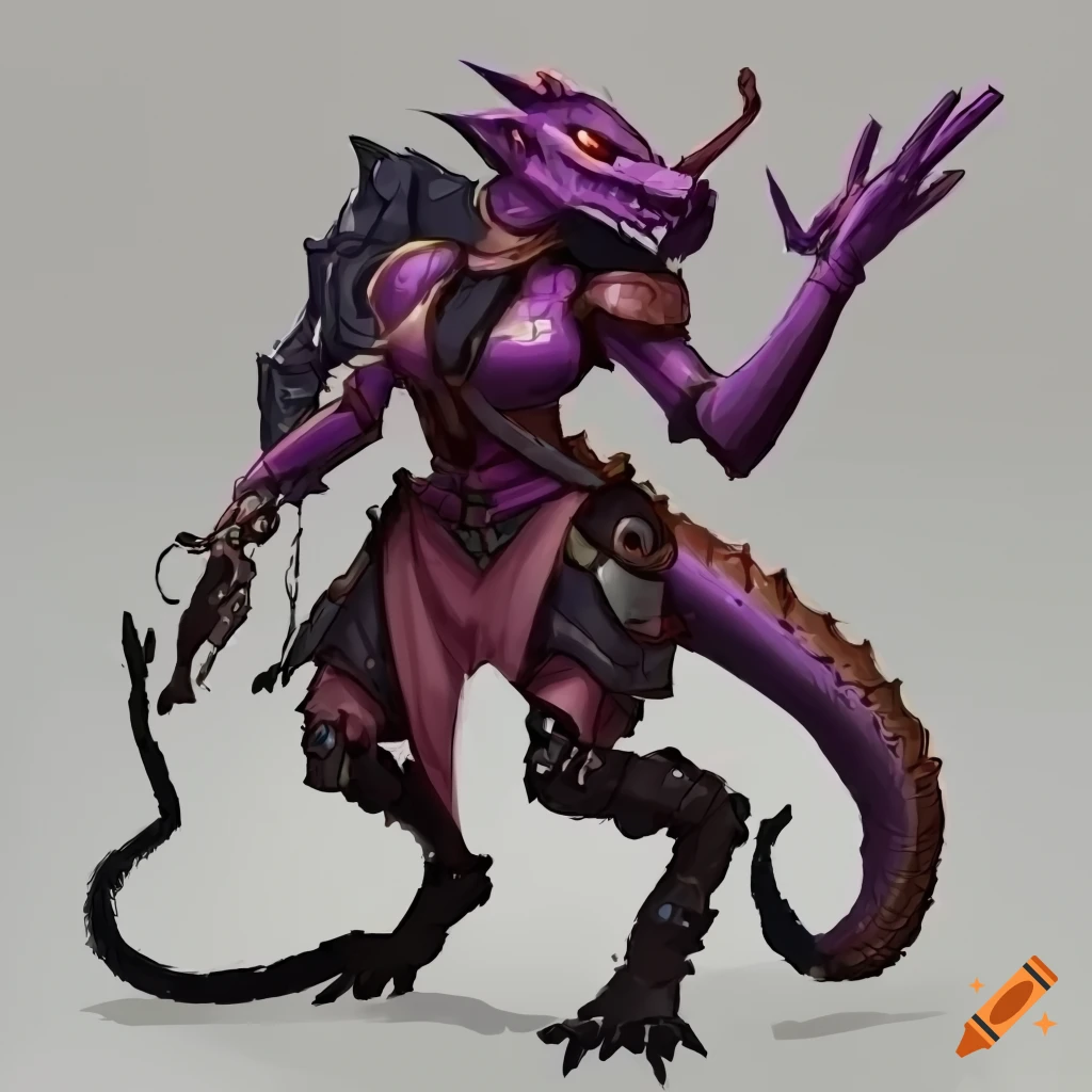 Sleek, feminine, eldritch mecha kobold for LANCER TTRPG on Craiyon