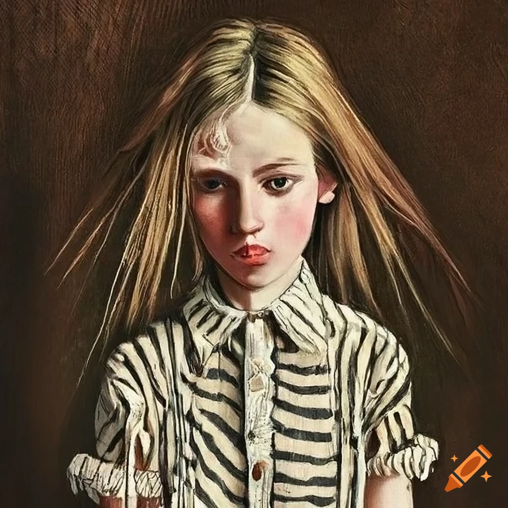 Girl wearing Miu Miu fashion in Milan, inspired by Hugo Simberg poster ...