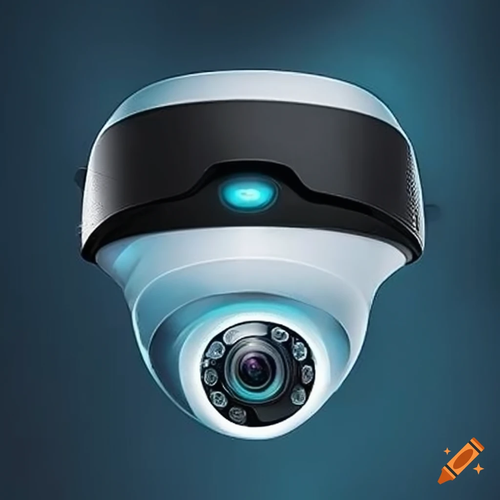 Futuristic security cameras on Craiyon