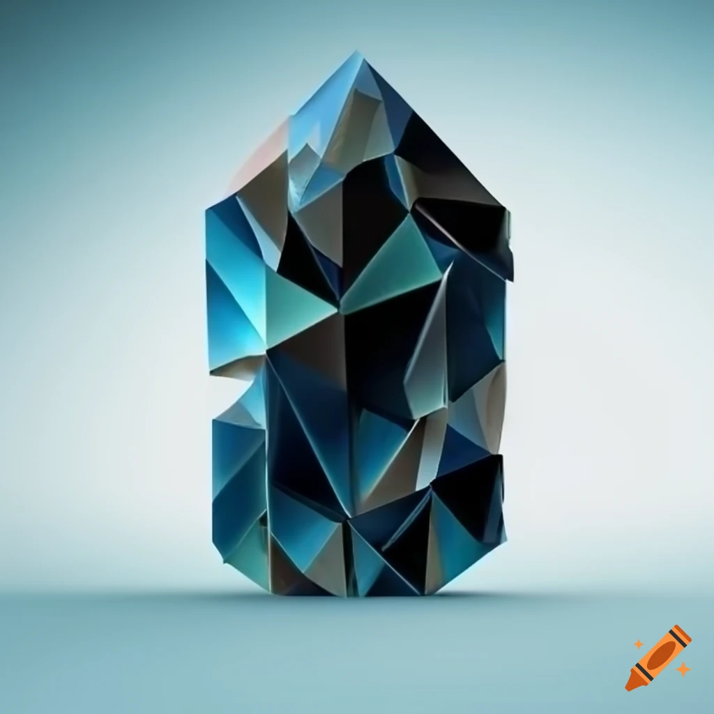 Dimensional distortion crystal on Craiyon