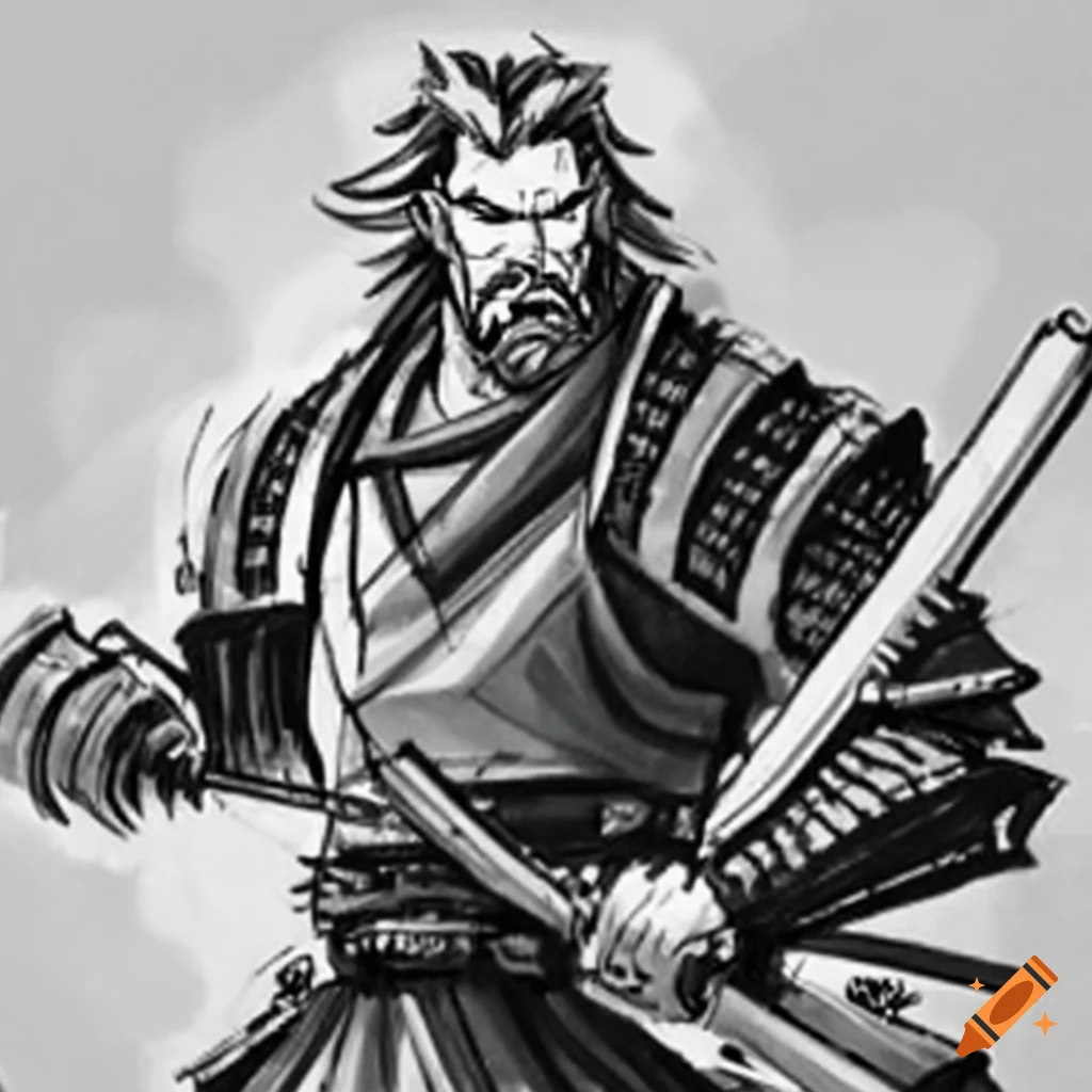 Glen Keane character concept art of heroic christian samurai on ...