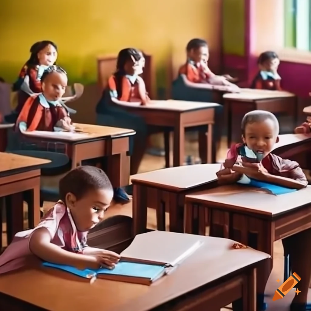 Improved learning conditions at a school on Craiyon