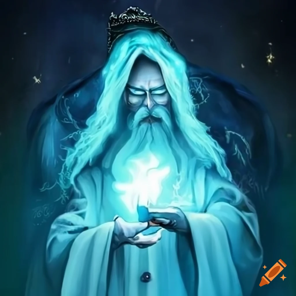 Mystical wizard on iphone lock screen on Craiyon