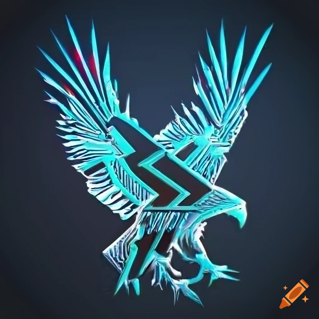 Cyber eagle logo on Craiyon
