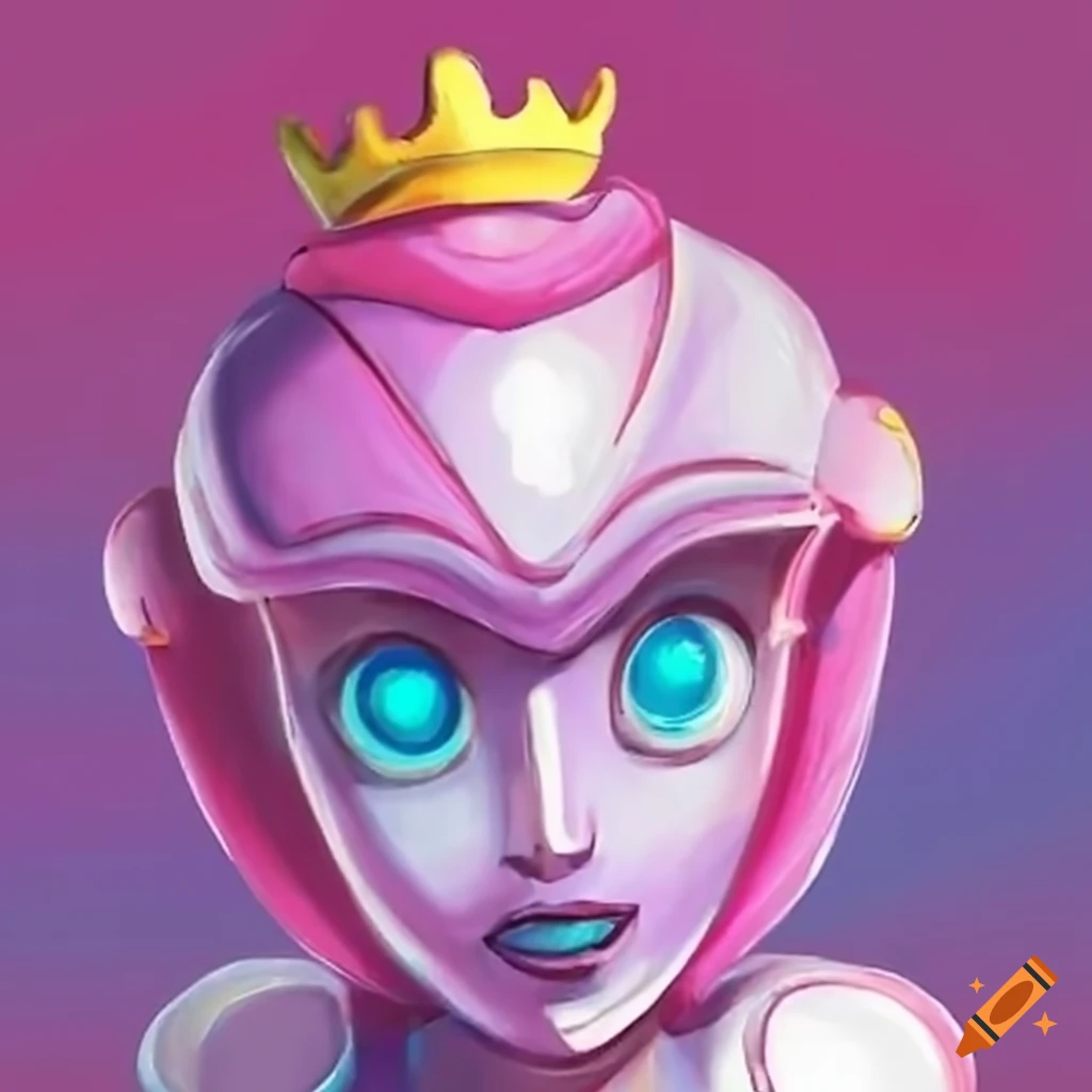 Princess peach wearing a robot nurse helmet on Craiyon