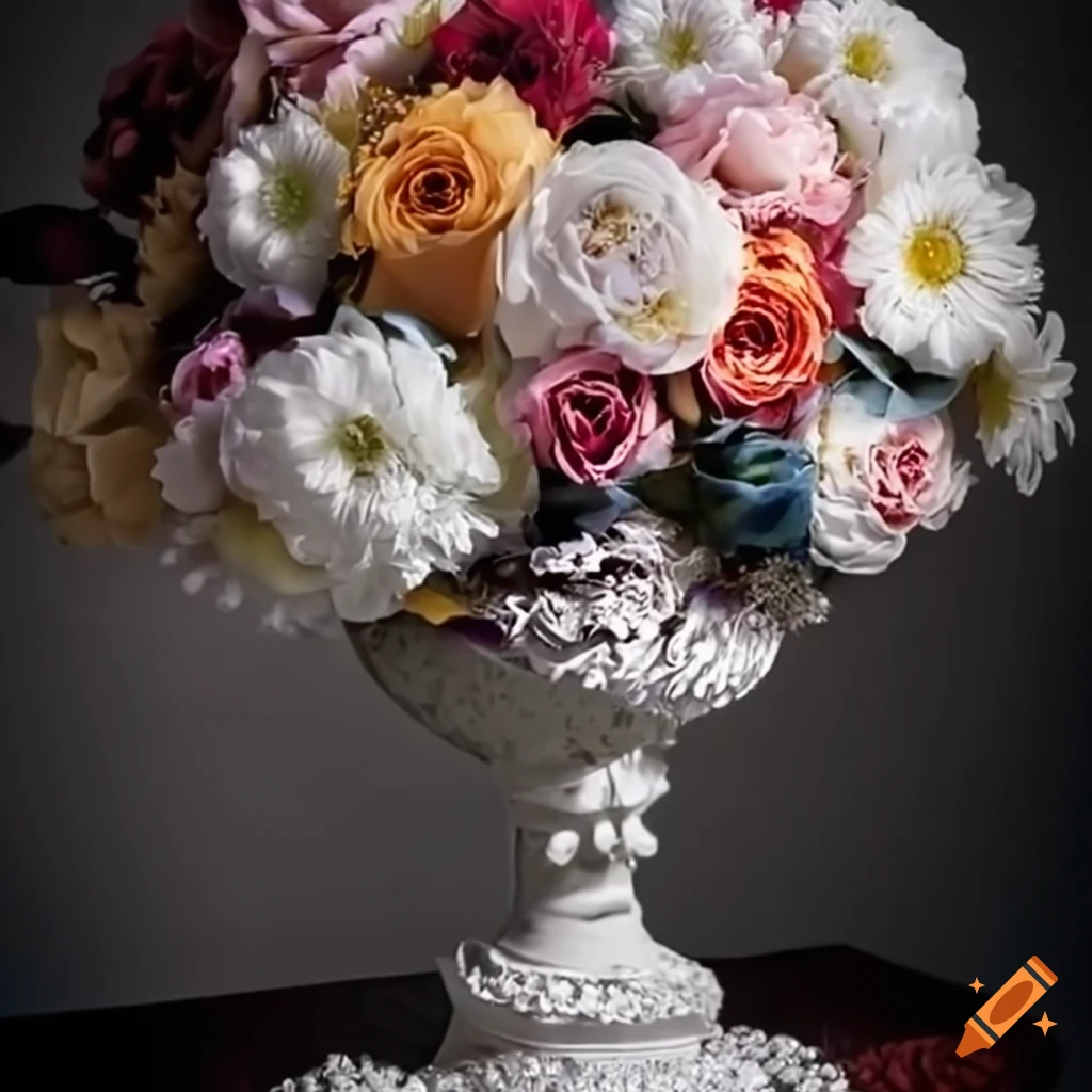 Baroque style bouquet of flowers on Craiyon