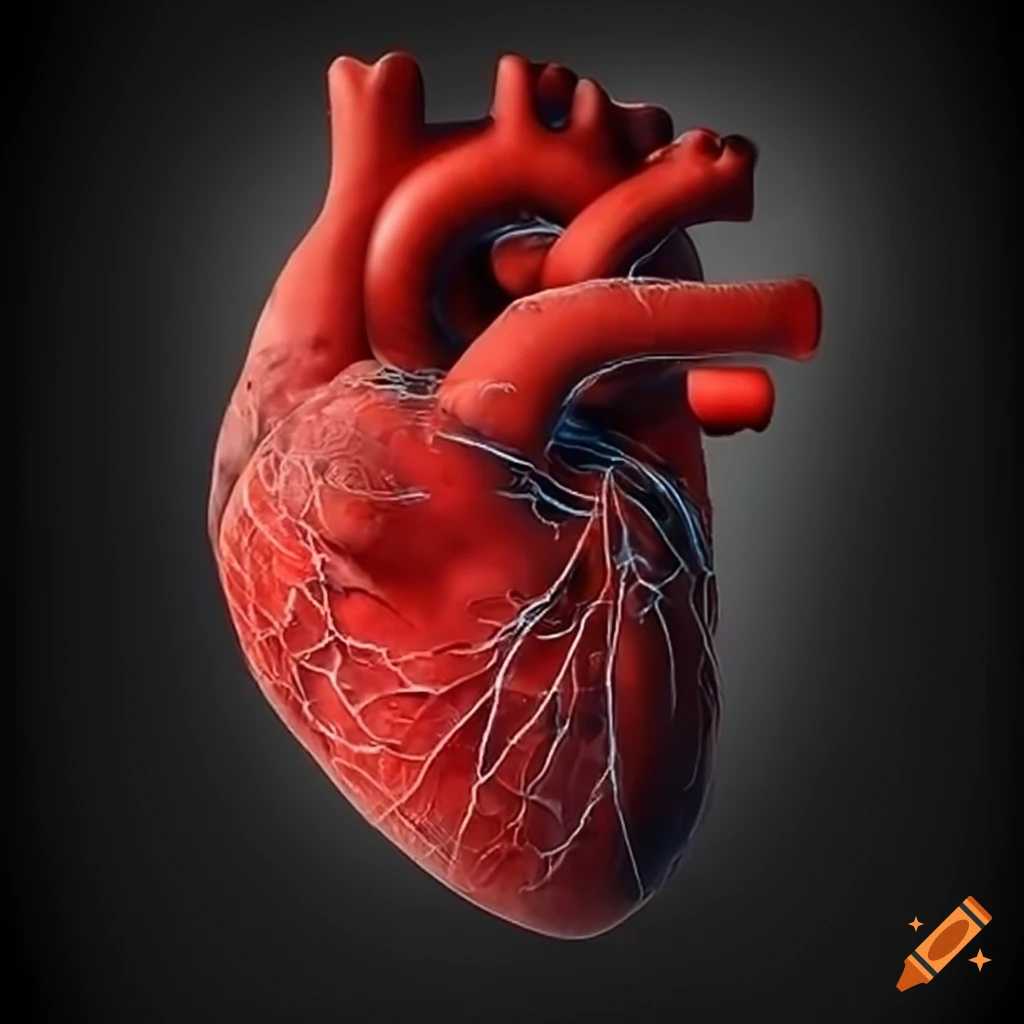 Biologically accurate heart on Craiyon