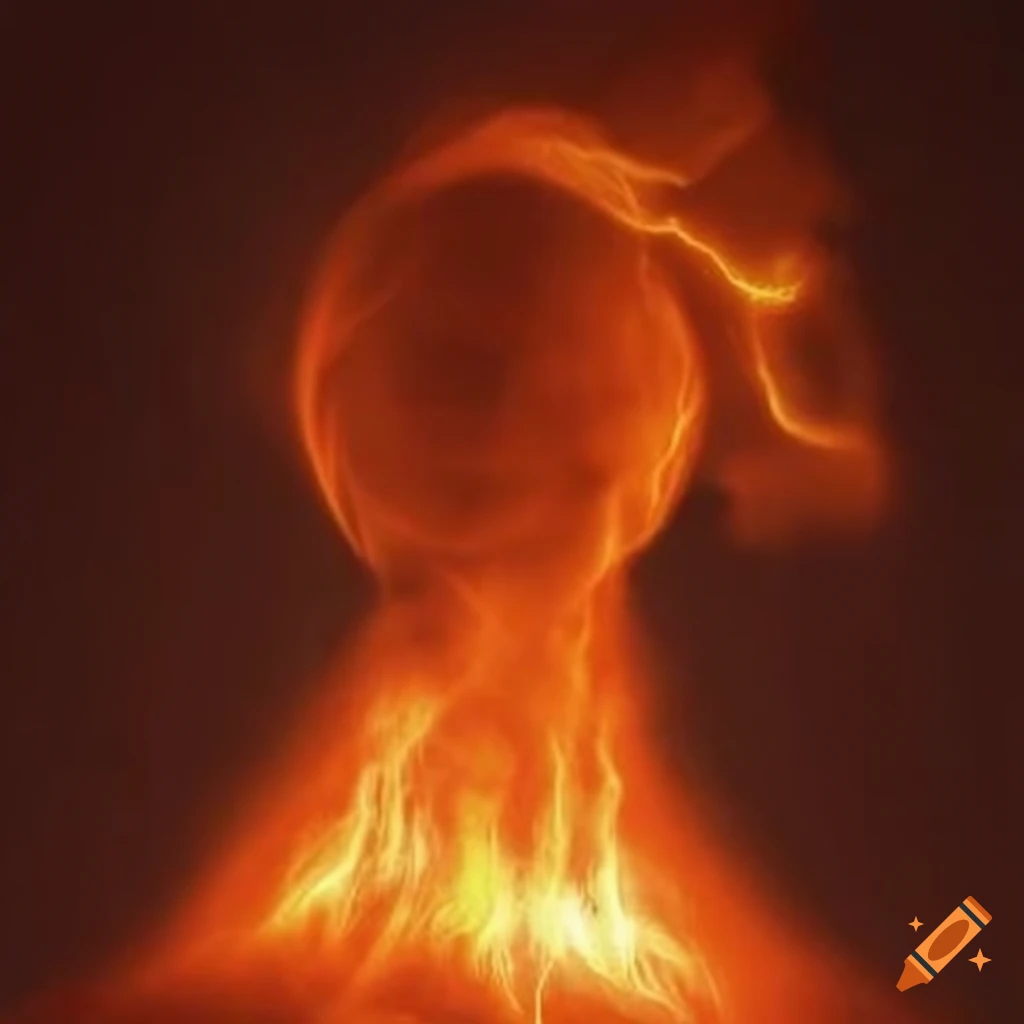 World of fire and lightning on Craiyon