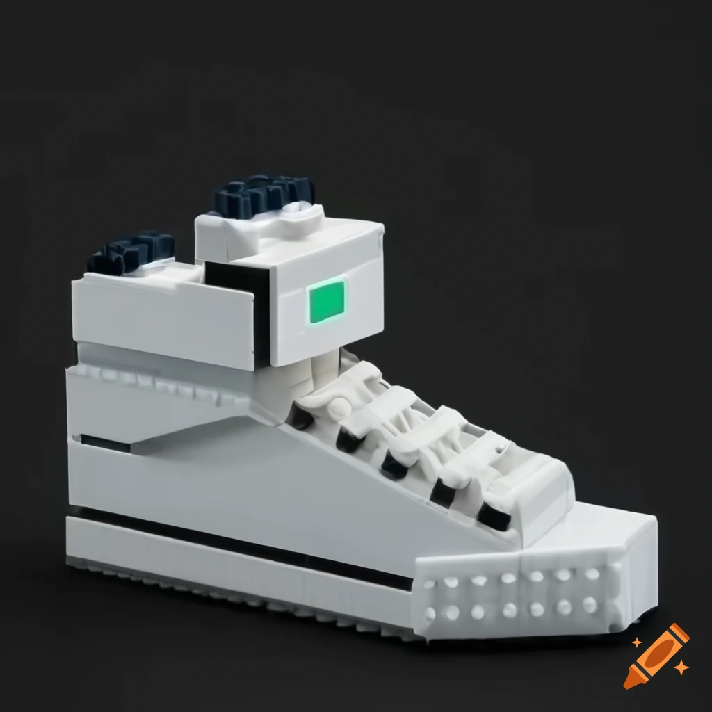 White 90's lego bricks sneakers on Craiyon