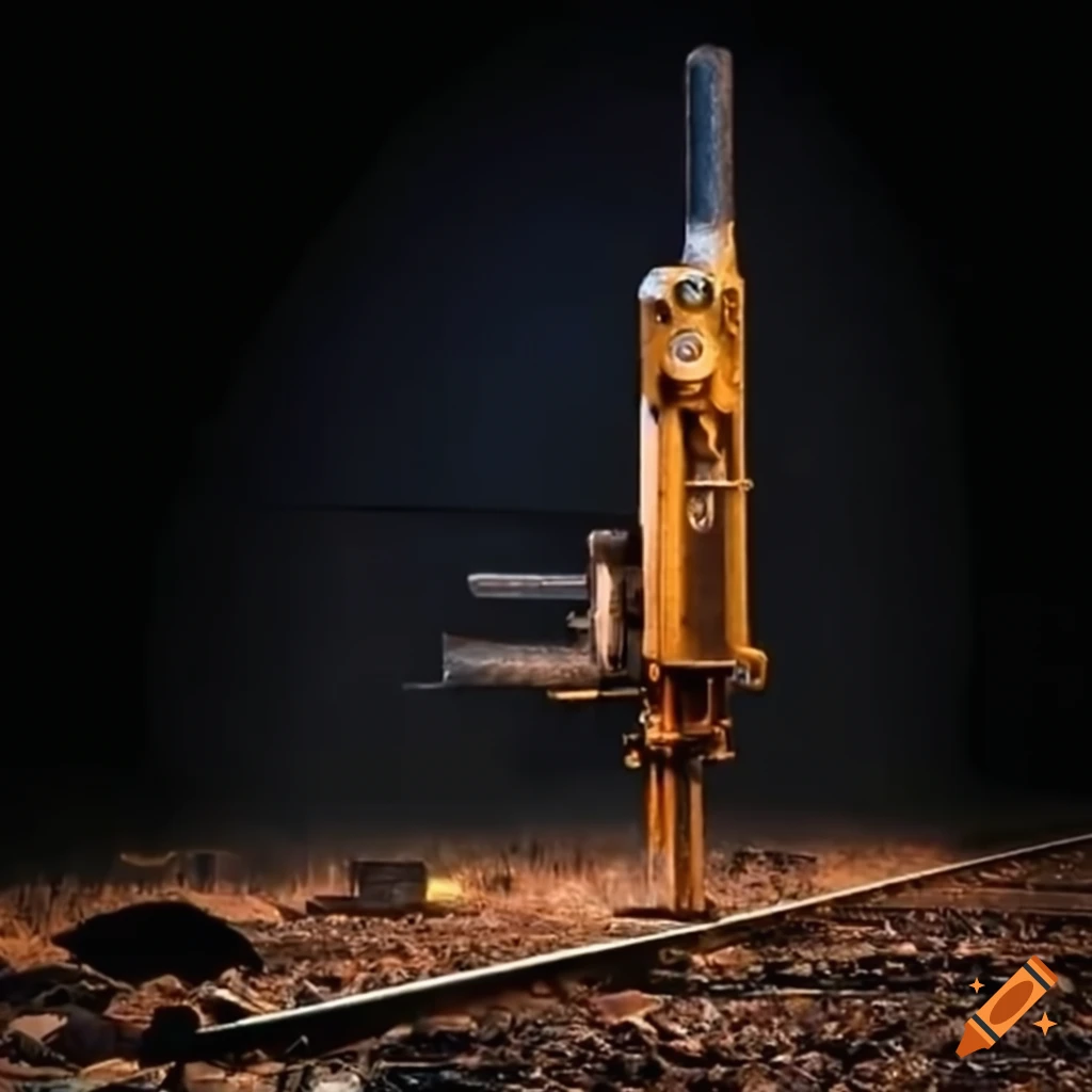 Automatic hammer for nailing train railroads on Craiyon