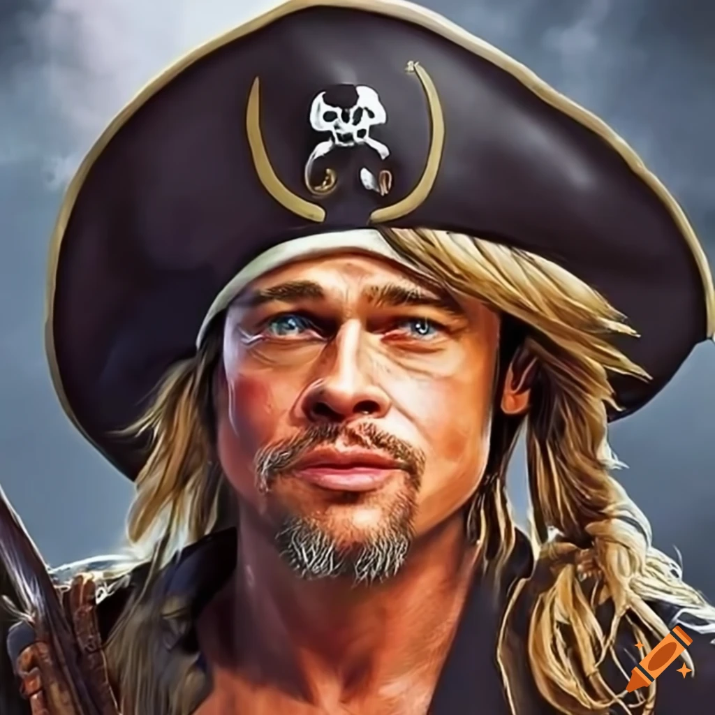 Brad pitt portrayed as a pirate on Craiyon