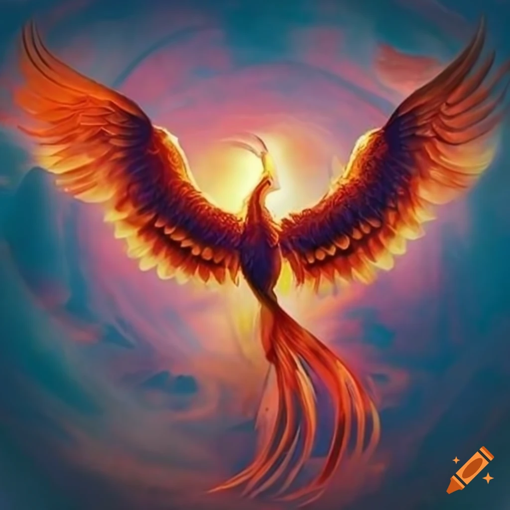 Phoenix rising on Craiyon