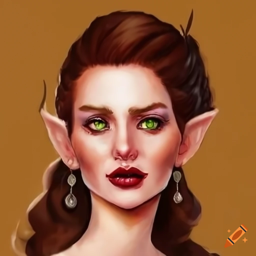 Elf character resembling Fran Fine from The Nanny for DnD on Craiyon