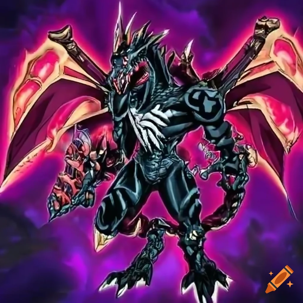 Straving Venom Fusion Dragon card from Yu-Gi-Oh on Craiyon