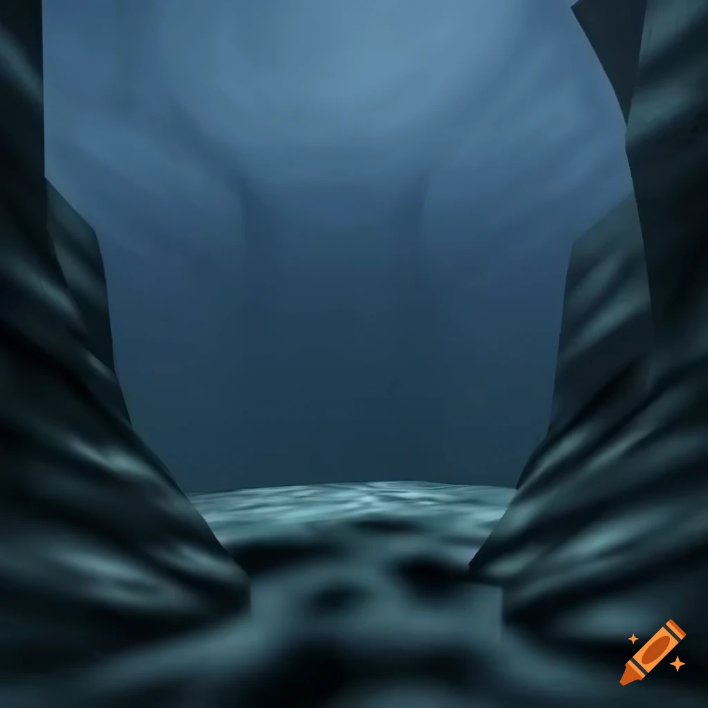 Super mario 64 dark dark cave level landscape on Craiyon