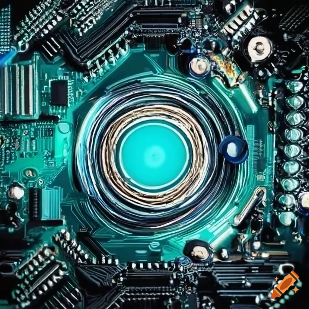 Alien computer board on Craiyon