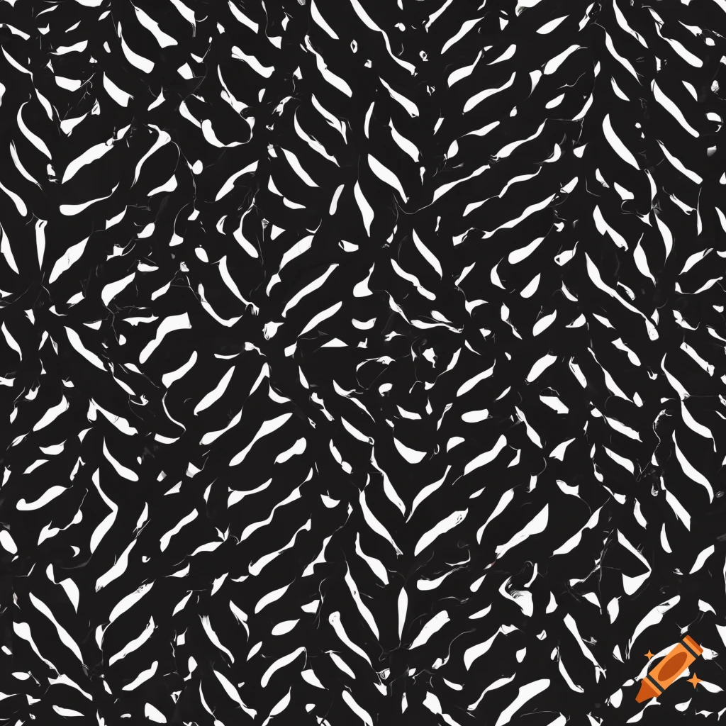 Seamless black and white bump map with leaves pattern on Craiyon