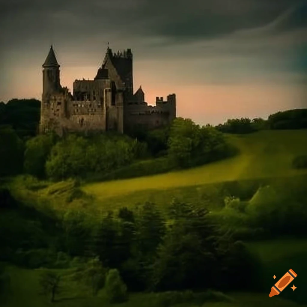 Castle in the distance for a play on Craiyon