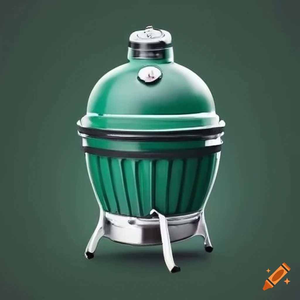 Big green egg barbecue grill on Craiyon