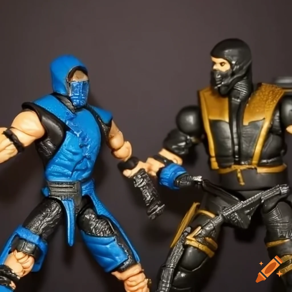 Gi joe action figure of sub zero and scorpion on Craiyon