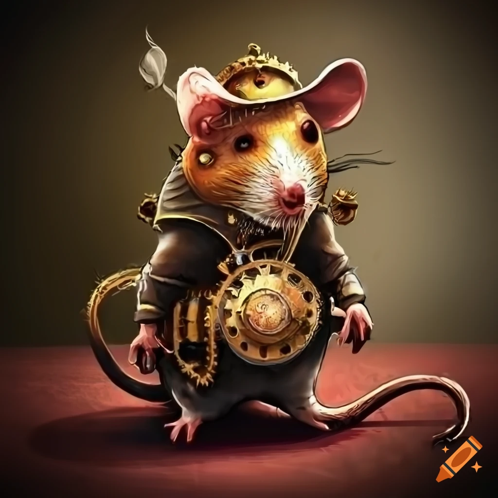 Steampunk rat on Craiyon