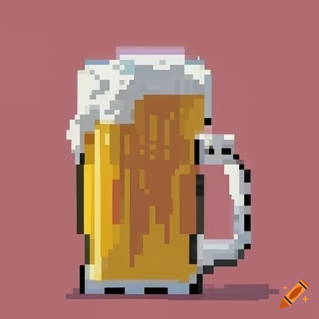 Pixel art of beer on Craiyon