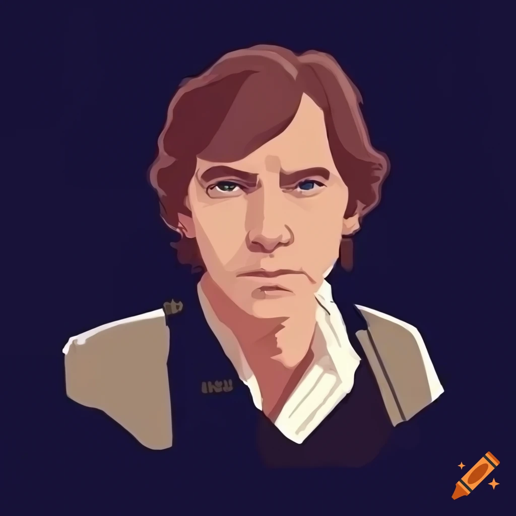 Han solo vector portrait on Craiyon