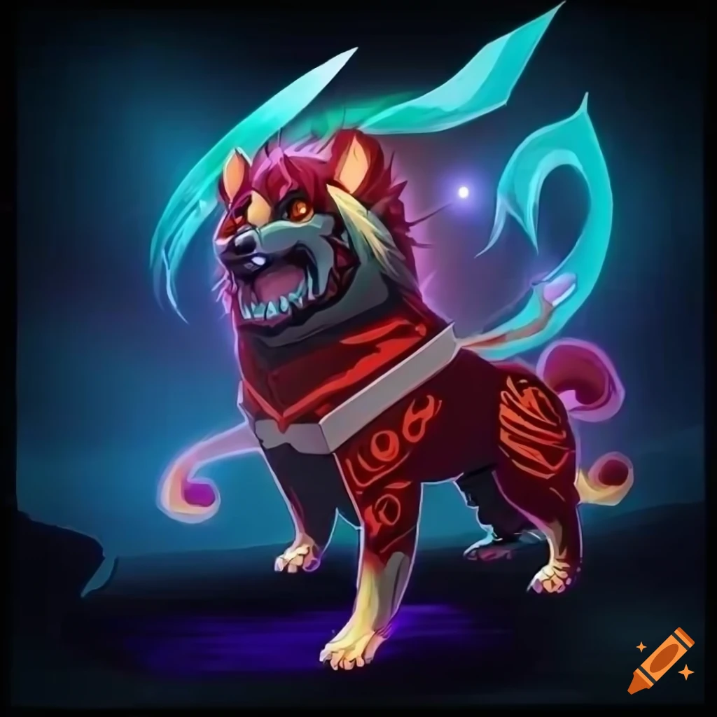 Fantastical anime-style hybrid animal yokai in a traditional Chinese ...