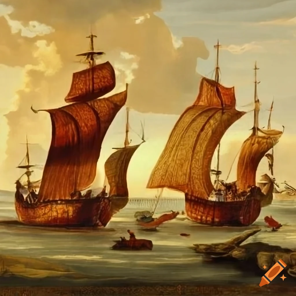 Early exploration of the americas by european settlers on Craiyon