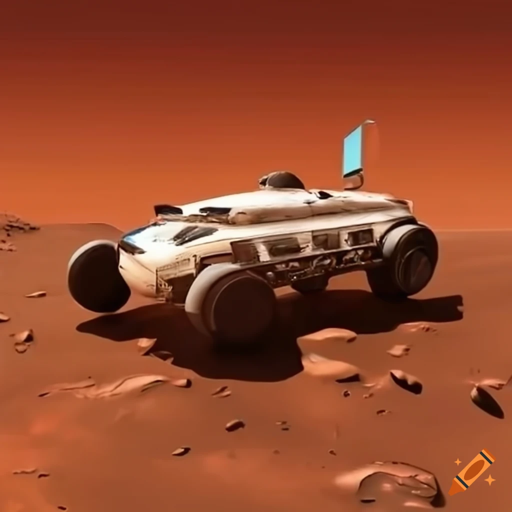 Space car on the surface of mars on Craiyon