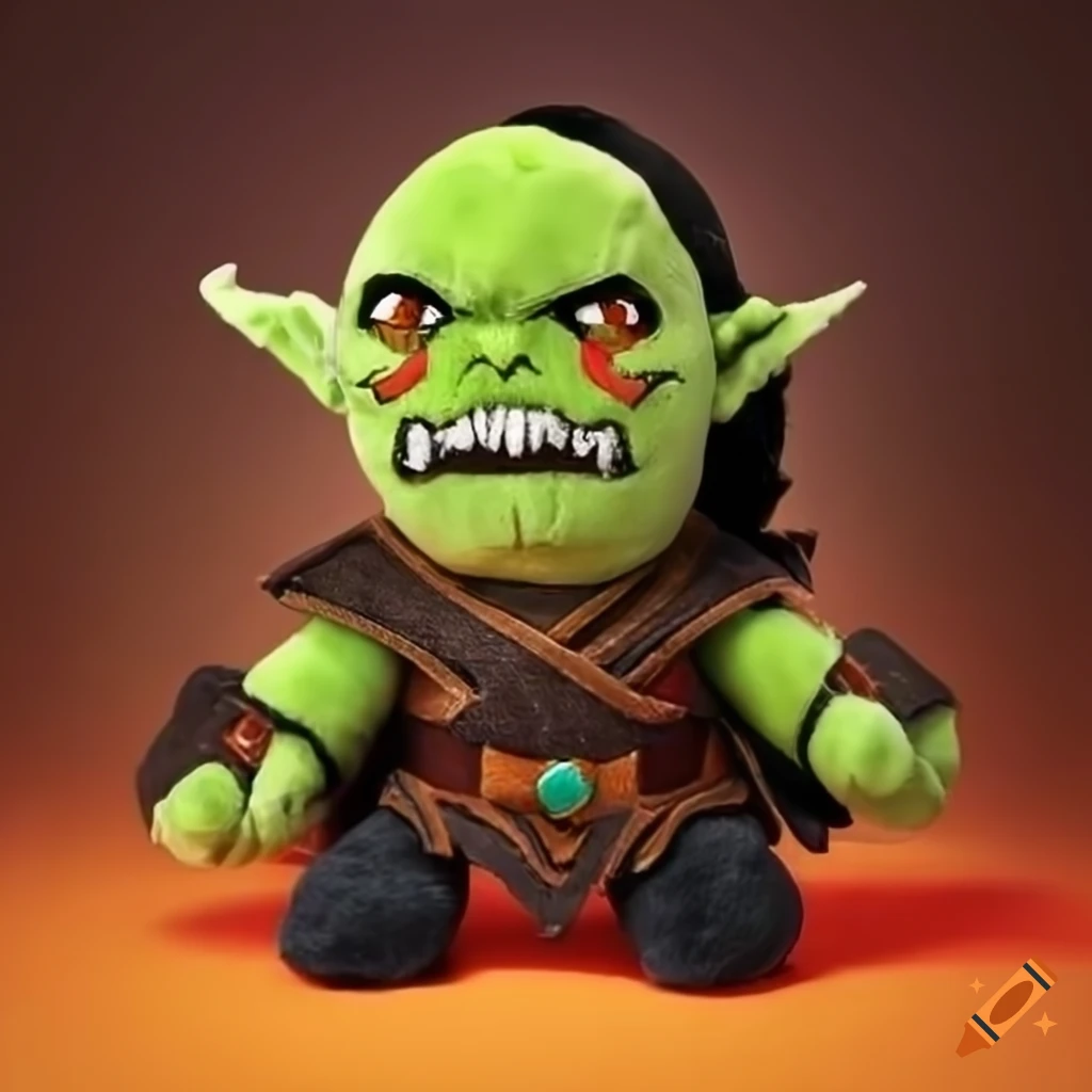 Orc warsong commander plushie toy on Craiyon