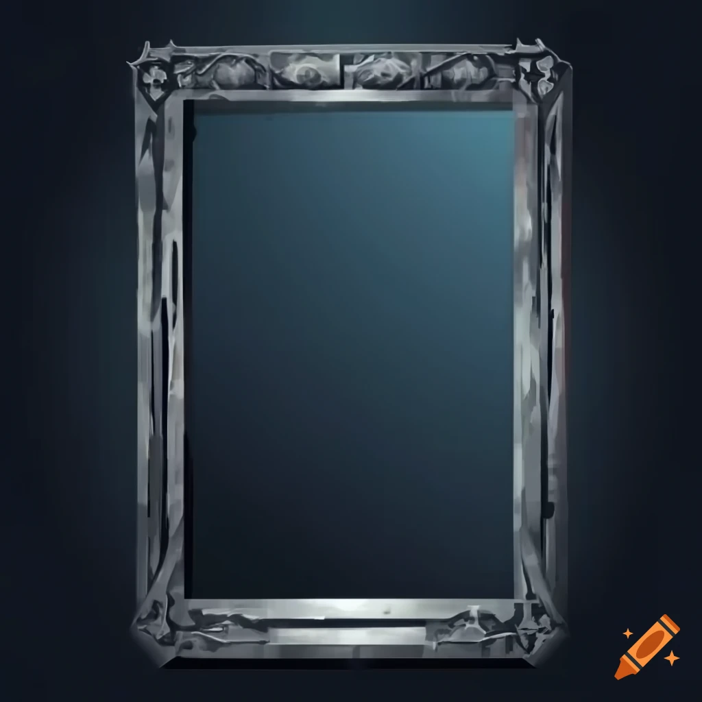 Rpg ui border square silver frame on Craiyon