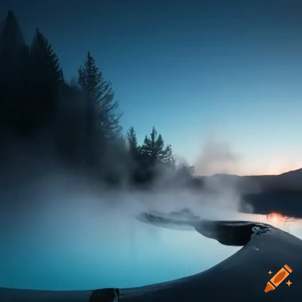 Contemporary geothermal hot spring on Craiyon