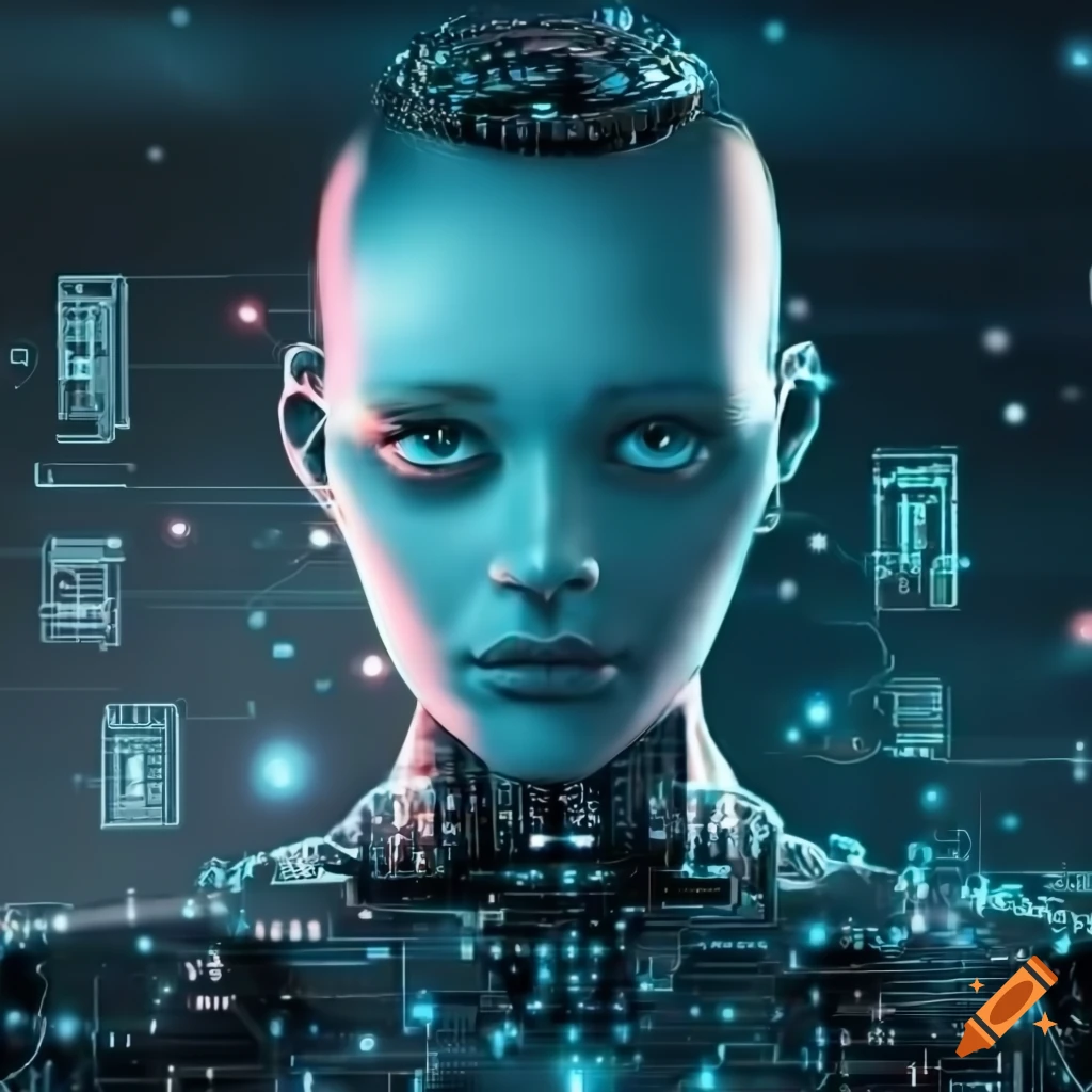 Artificial intelligence and finance in business magazine cover on Craiyon