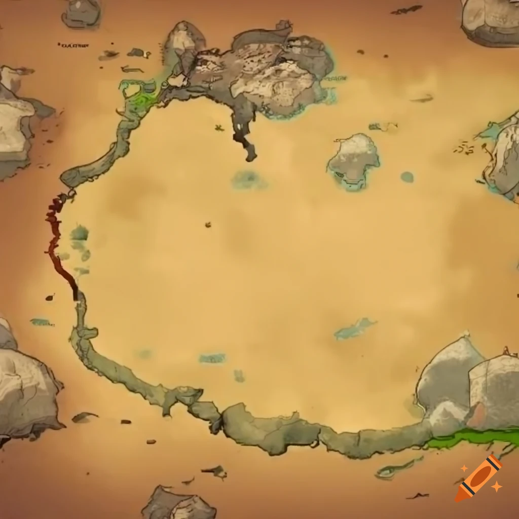 Empty treasure hunt map on Craiyon