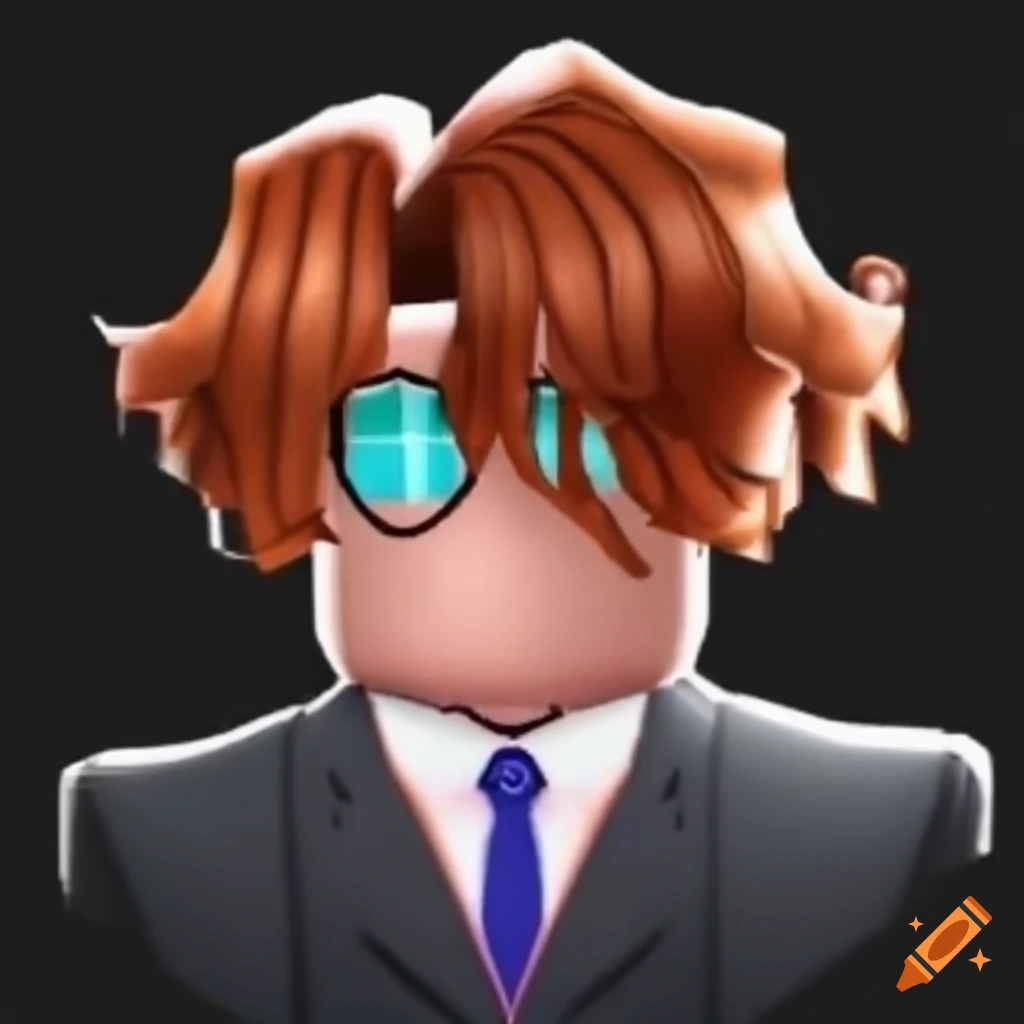 Man in a suit with unique bacon hair on Craiyon