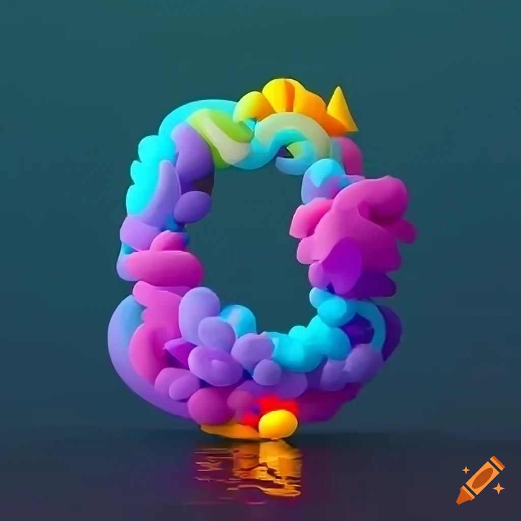 Abstract nft art with random shapes on Craiyon