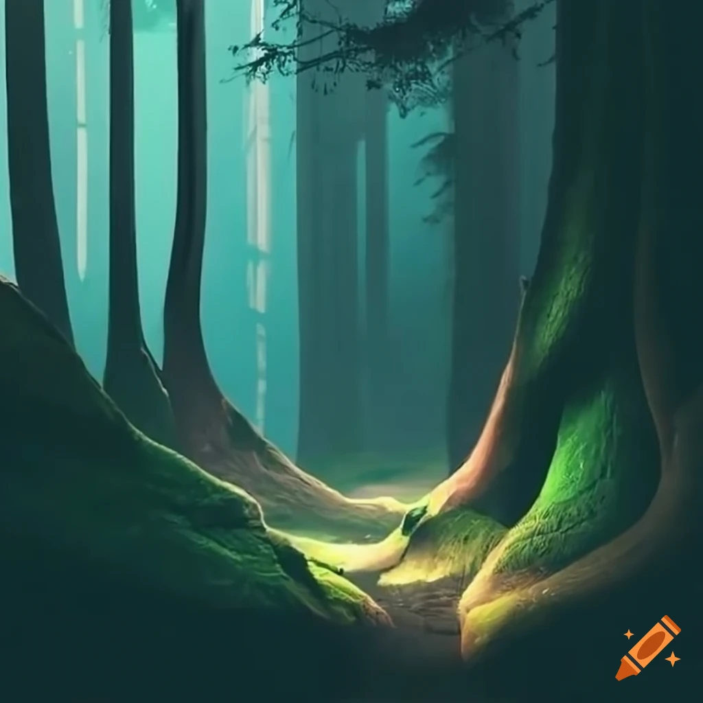 Forest chill ambience during the day on Craiyon