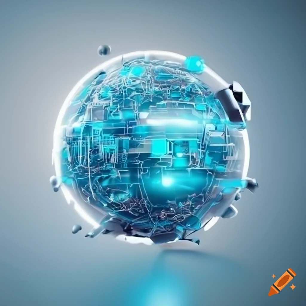 Futuristic 3d art of internet connections on transparent background on ...