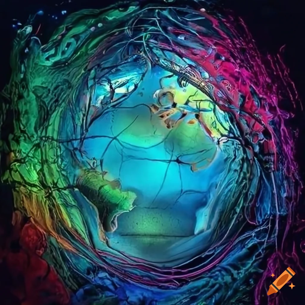 Abstract representation of interconnectedness on Craiyon
