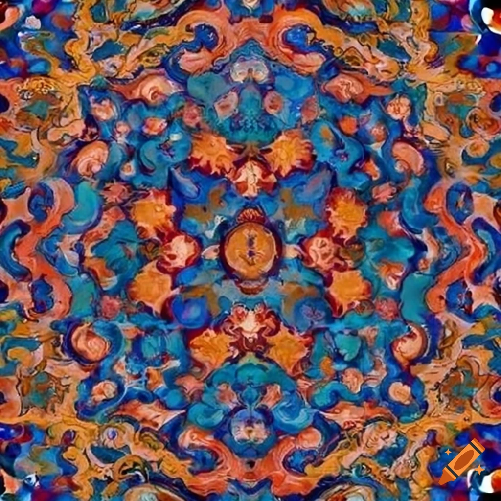 Persian colorful tile pattern on Craiyon