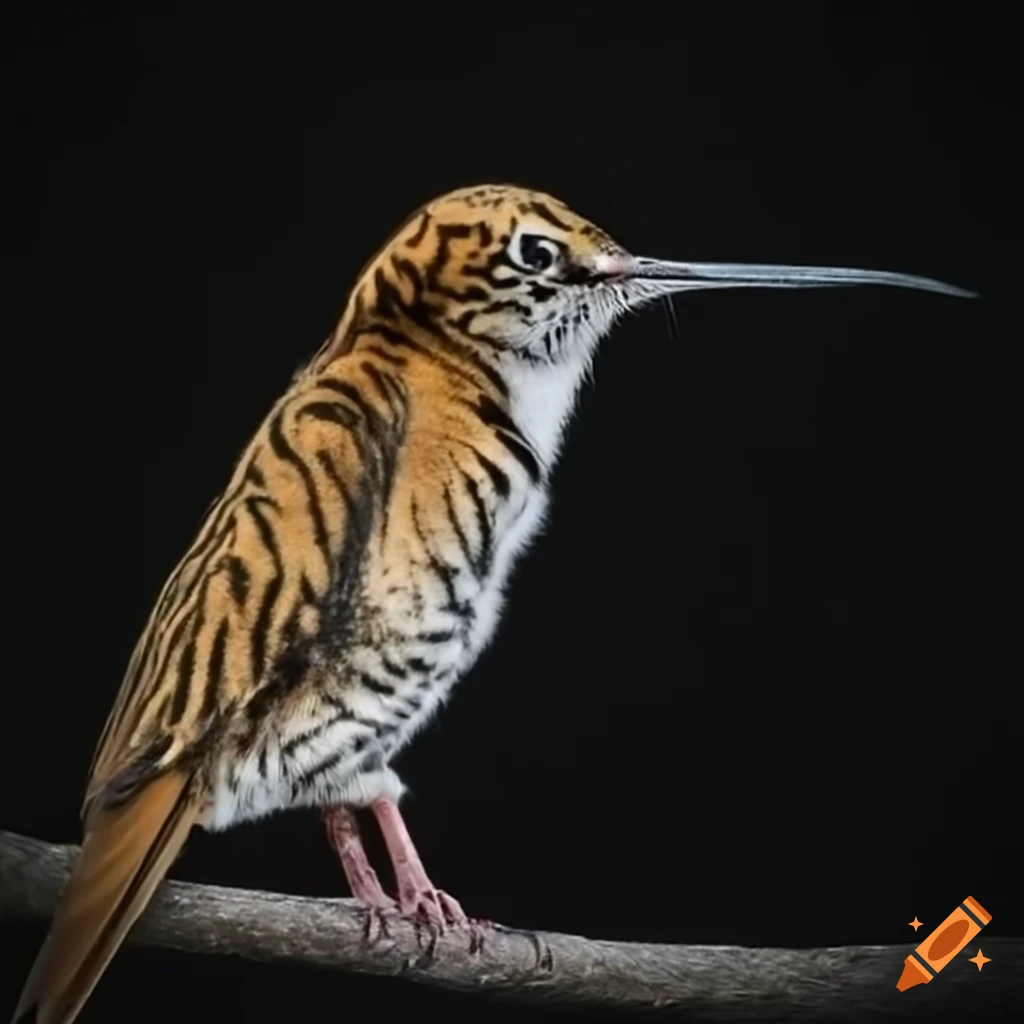 Tiger mixed with a hummingbird on Craiyon